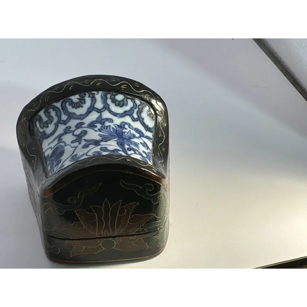 Handmade | Office | 2 Handmade Hand Painted Paper Mache Trinket Box ...